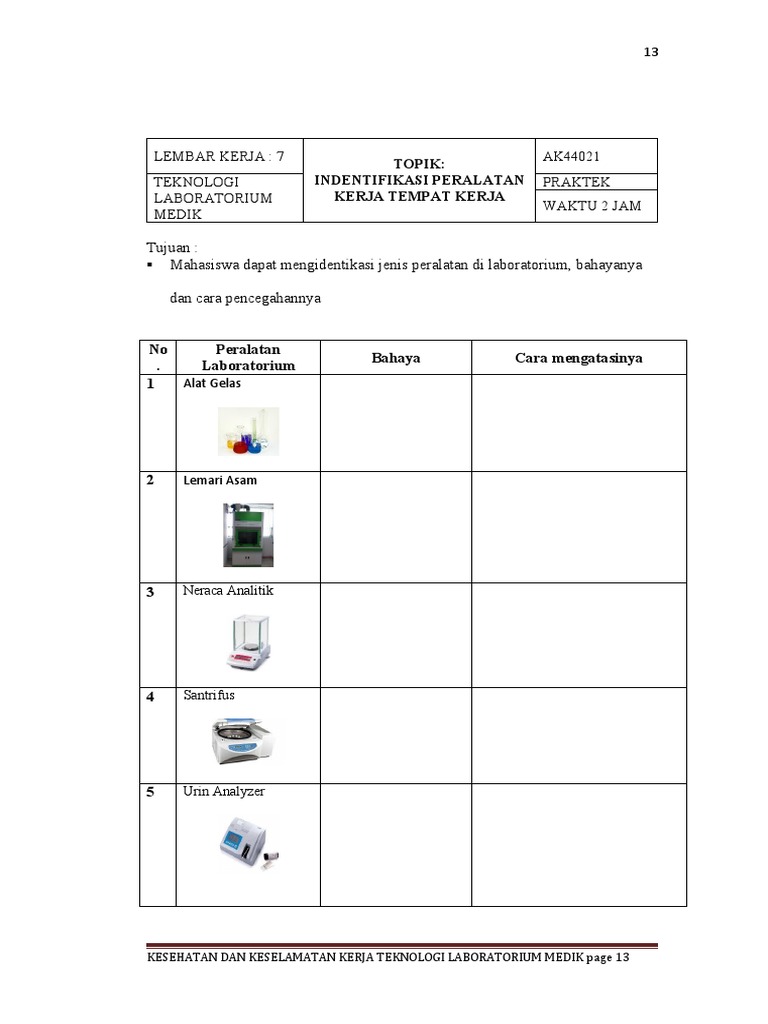 Lembar Kerja K3 | PDF