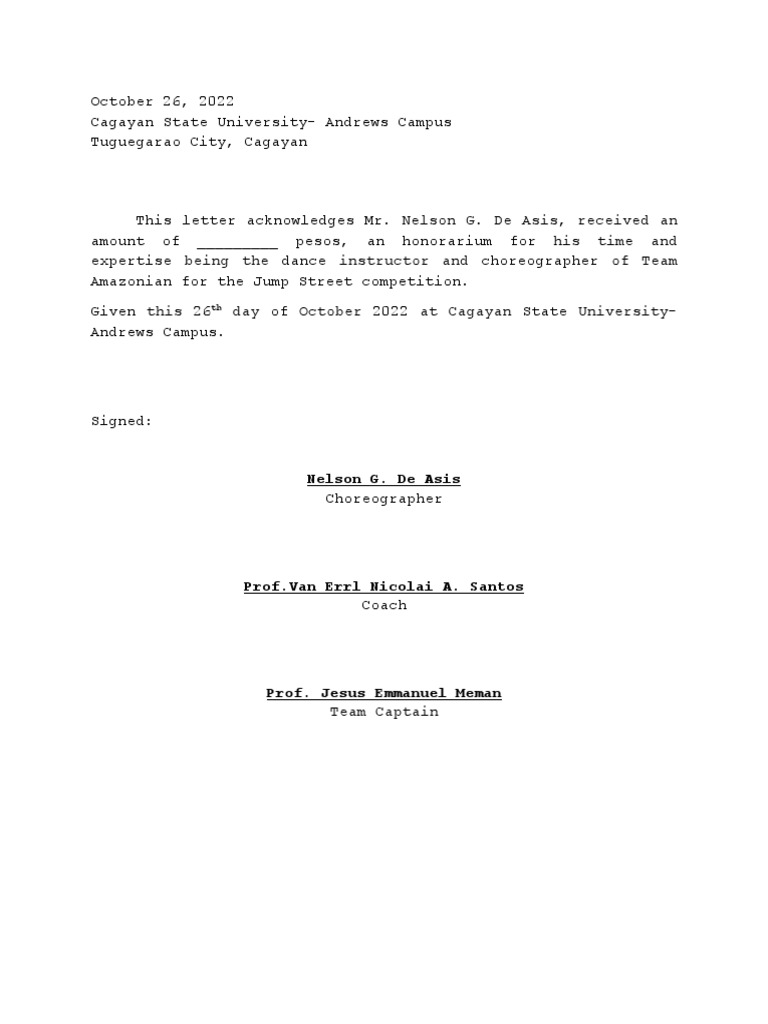 Recieving Letter | PDF