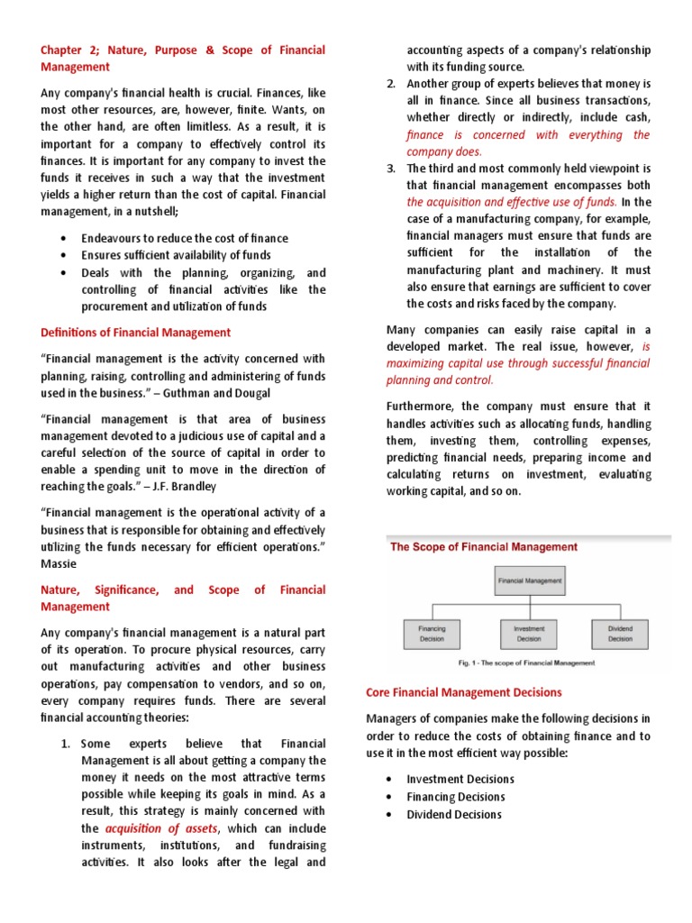 Financial Management Chapter 1&2 | PDF | Corporate Governance | Investing