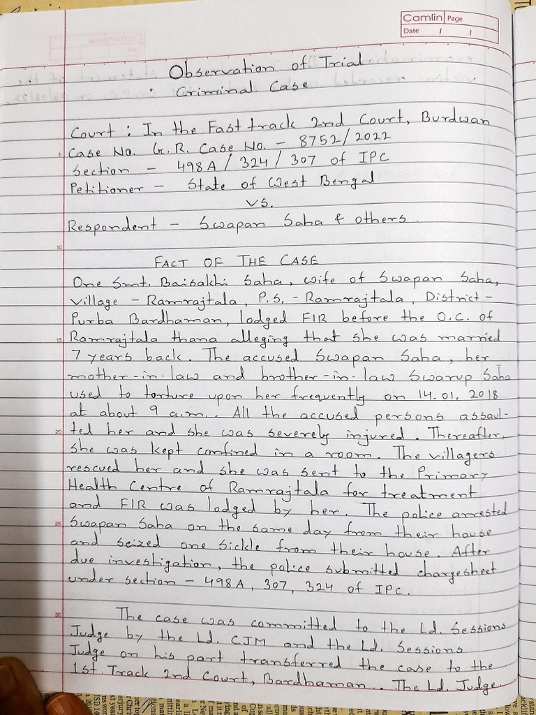 Observation of Criminal Case. | PDF