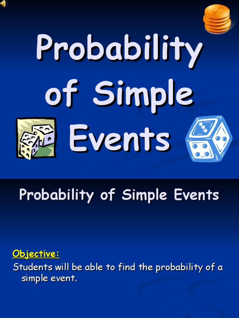 Probability of Simple Events Explained | PDF | Probability | Odds