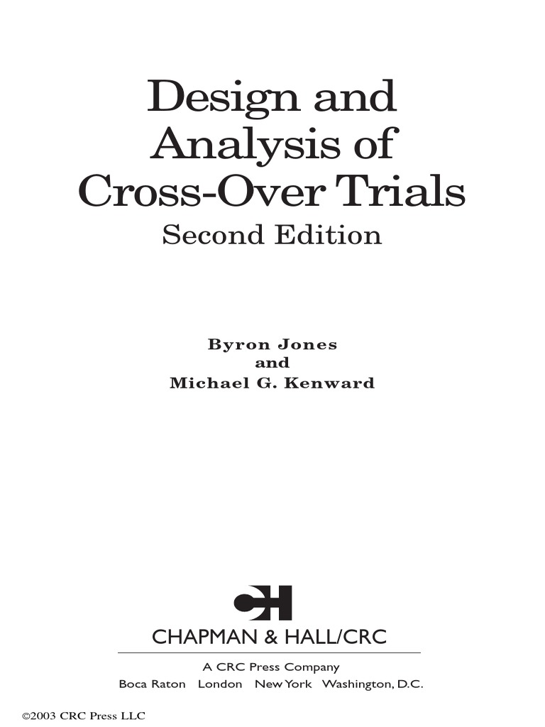 Design and Analysis of Cross-Over Trials: Second Edition | PDF ...