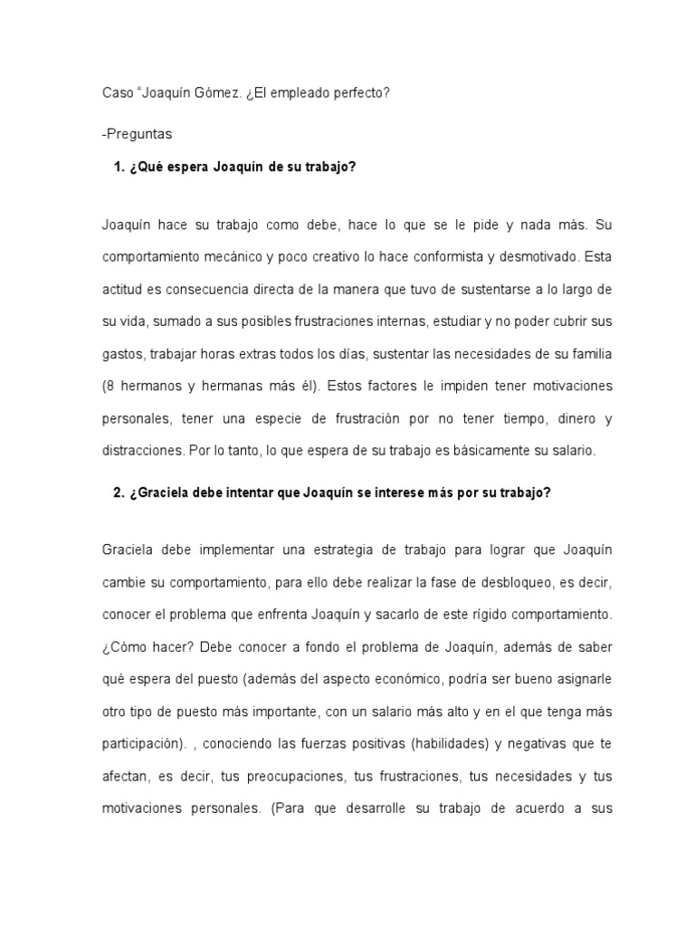 Caso Joaquín Gómez. El Empleado Perfecto - Deimer Gerald Valverde Cruz ...