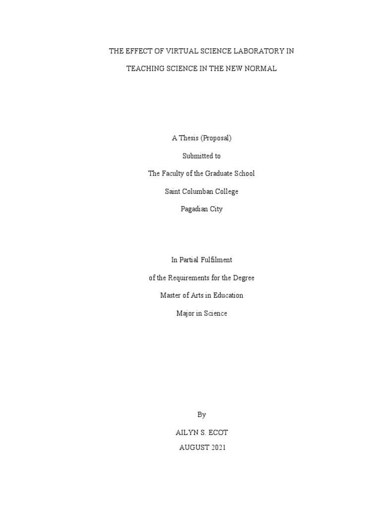 RRL-The Effect of Virtual Science Laboratory in Teaching Science in The ...