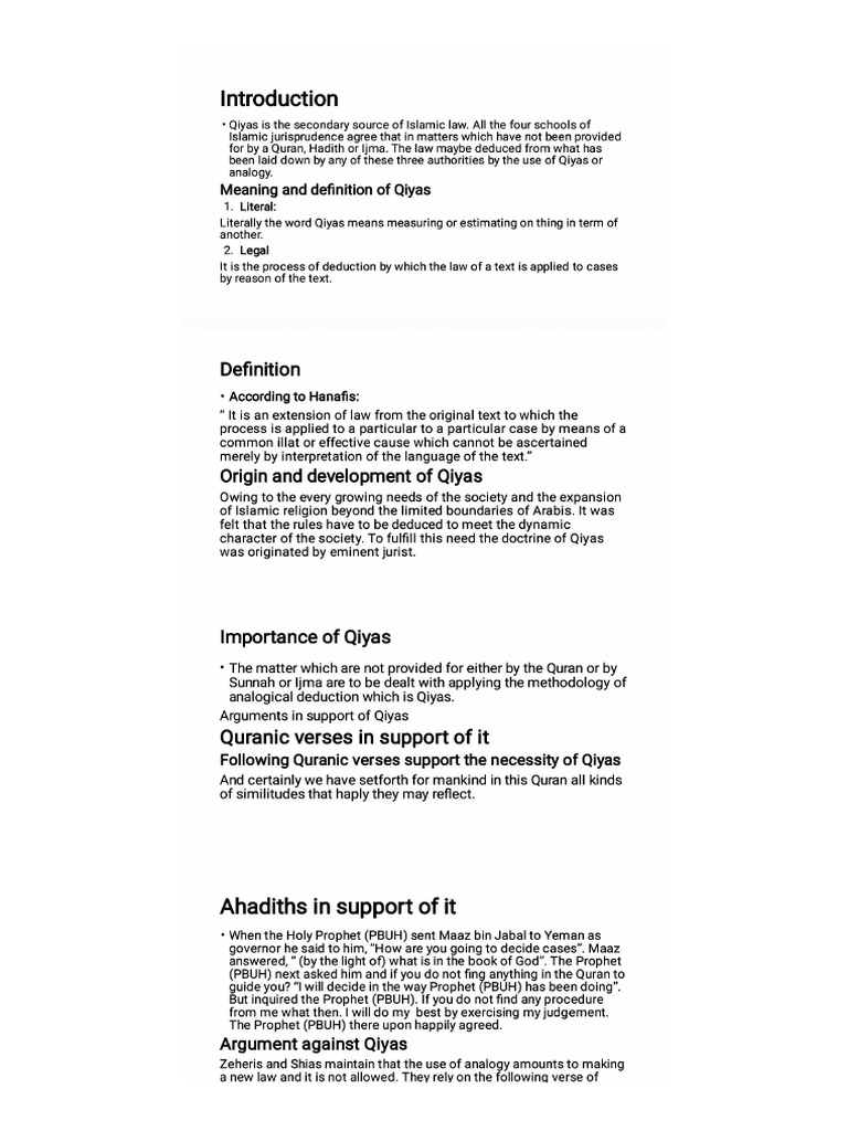 Islamic Jurisprudence Notes | PDF