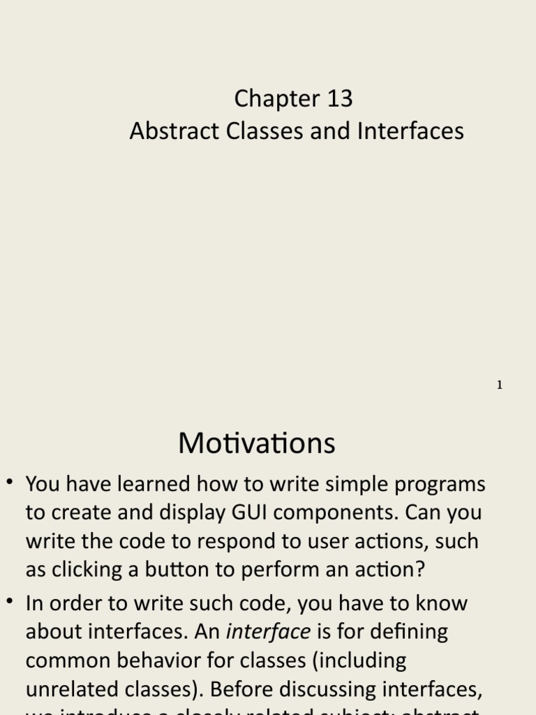 Abstract Classes And Interfaces Guide Pdf Class Computer Programming Method Computer