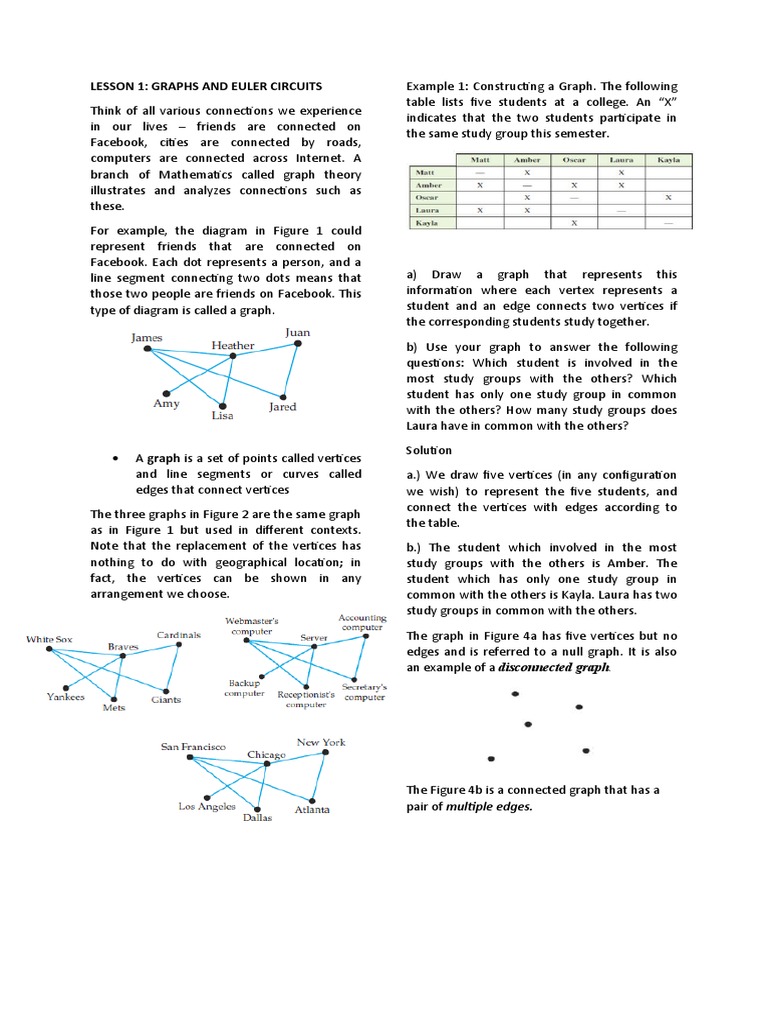 Math Mod 6 Reviewer | PDF | Vertex (Graph Theory) | Mathematical Relations