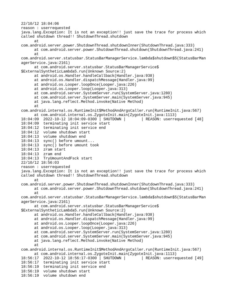 Power Off Reset Reason Backup | PDF | Java (Programming Language) | Oracle Corporation