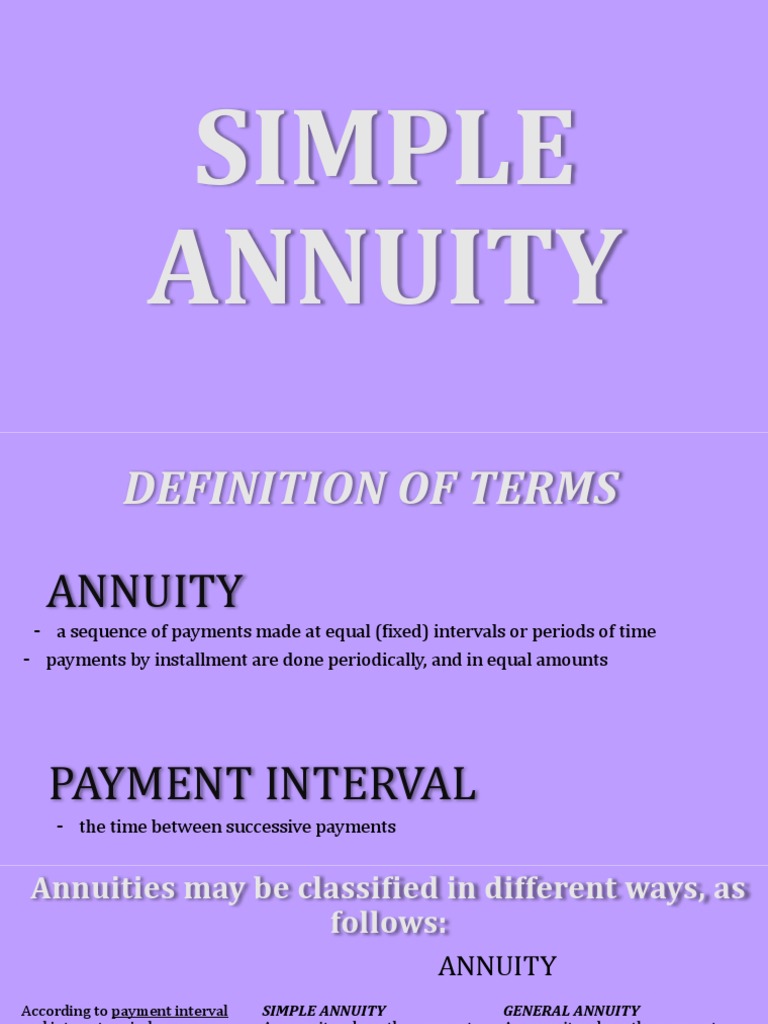 Simple Annuity | PDF | Present Value | Interest