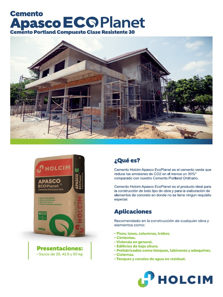 Ficha Tecnica Cemento Apasco | PDF