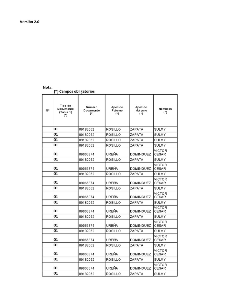 Formulario 2 Versión - 2.0.nuevo | PDF