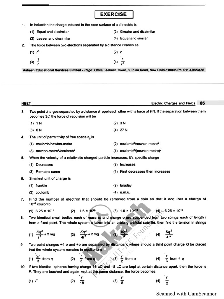 Allen W/S 12TH Class Electrostatics | PDF