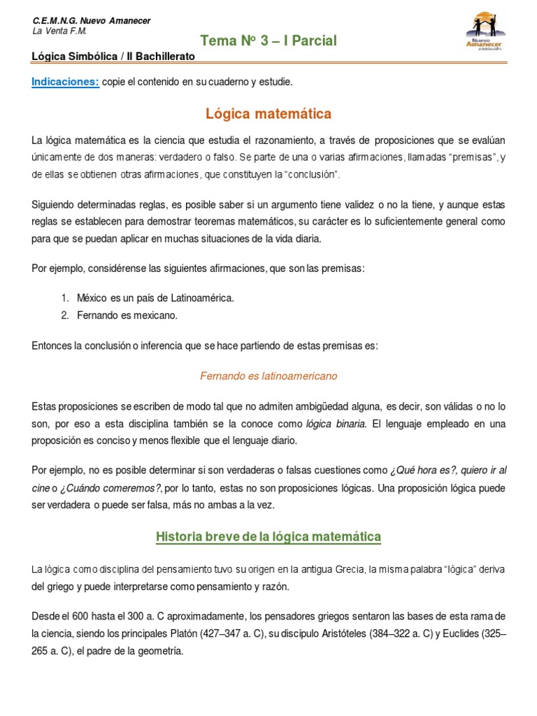 Tema 3 - Clasificación de Proposiciones | PDF | Proposición | Lógica matemática