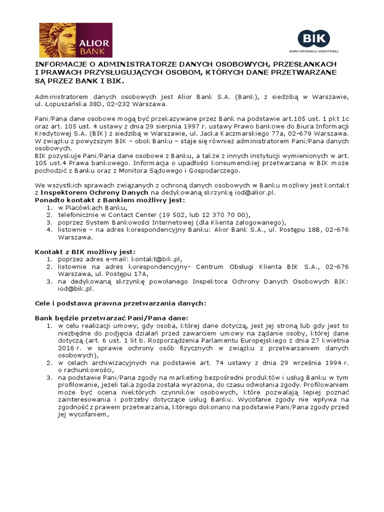 Klauzula Informacyjna RODO | PDF