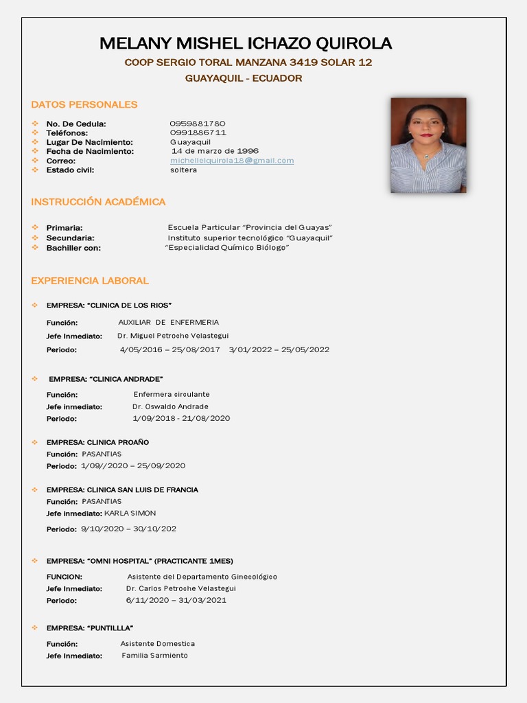 Melany Mishel Ichazo Quirola 1 | PDF