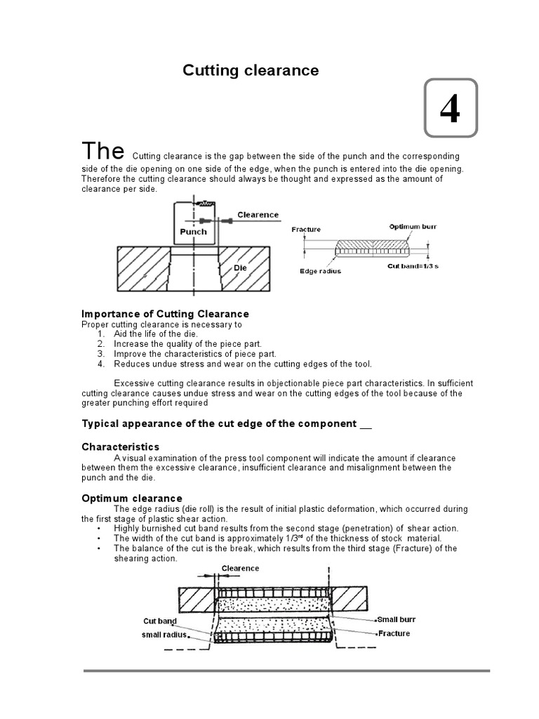 04 Cutting Clearance | PDF | Sheet Metal | Classical Mechanics