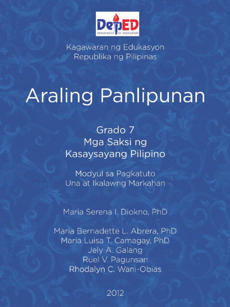 K To 12 Grade 7 Learning Module in Araling Panlipunan | PDF