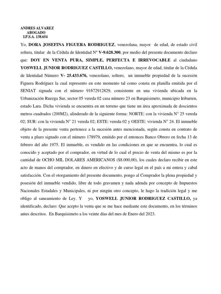 Venta de Casa Ruezga Sur | PDF