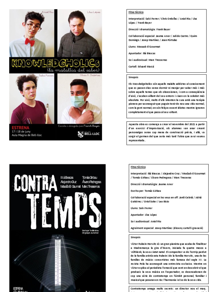 Díptic Teatre | PDF