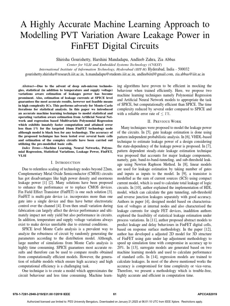 A Highly Accurate Machine Learning Approach To Modelling Pvt Variation