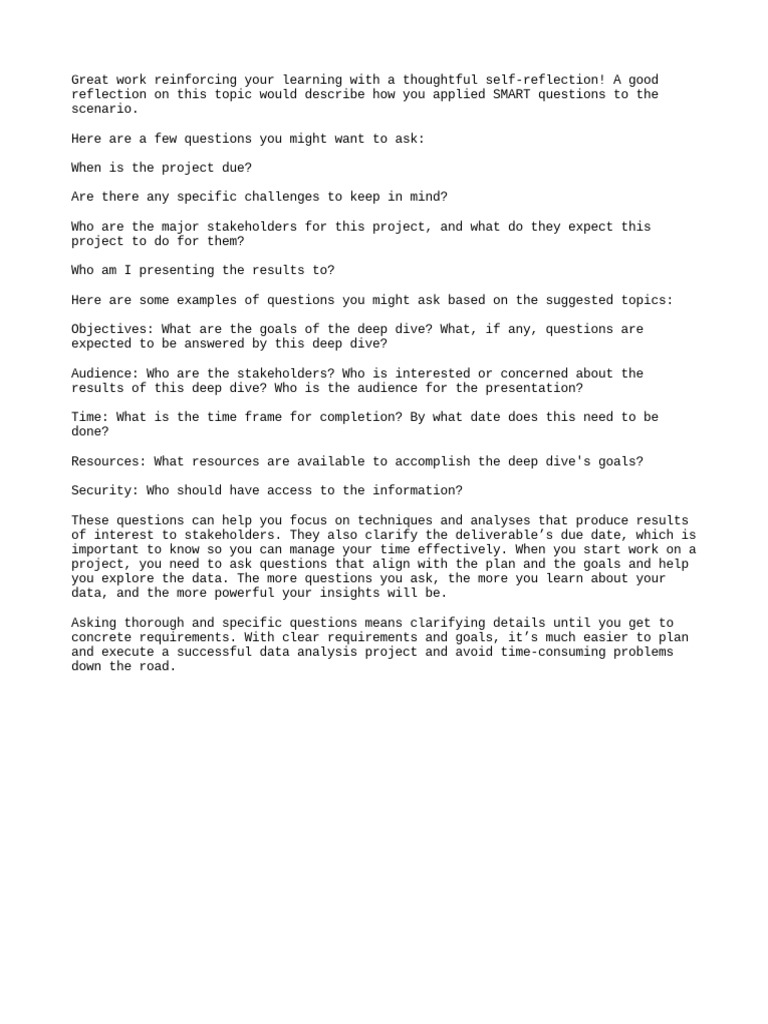 SMART Methodology for Data Analysis | PDF | Career & Growth | Art