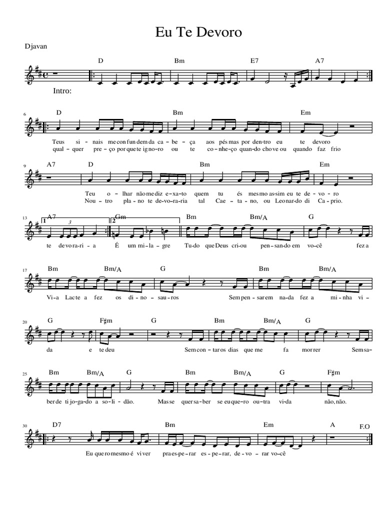 Eu Te Devoro Djavan | PDF