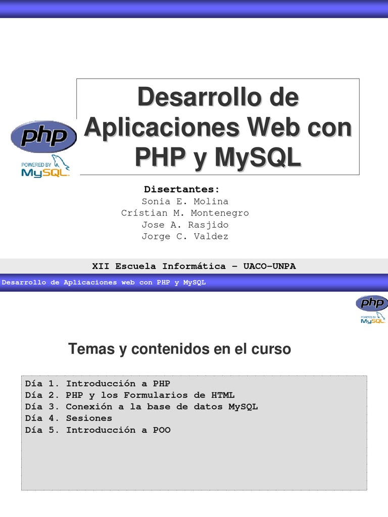 01 - Introducción A PHP | Descargar gratis PDF | Php | Servidor HTTP Apache