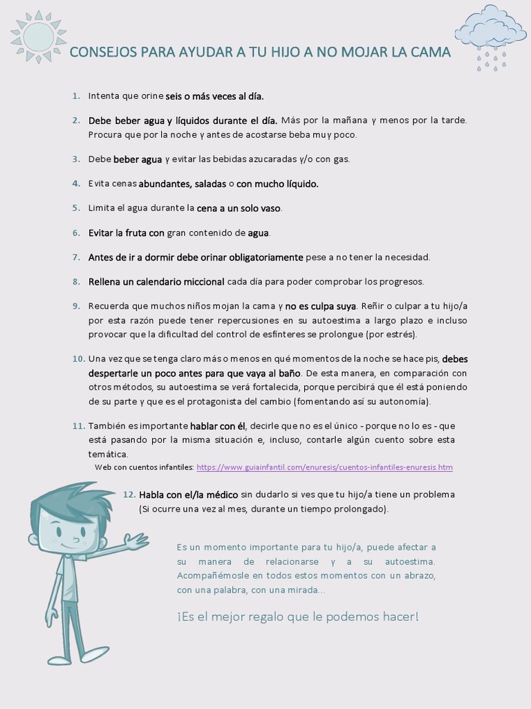 Consejos para evitar mojar la cama | PDF | Relaciones personales ...