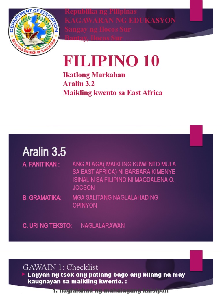 Aralin 3.5 Slide | PDF