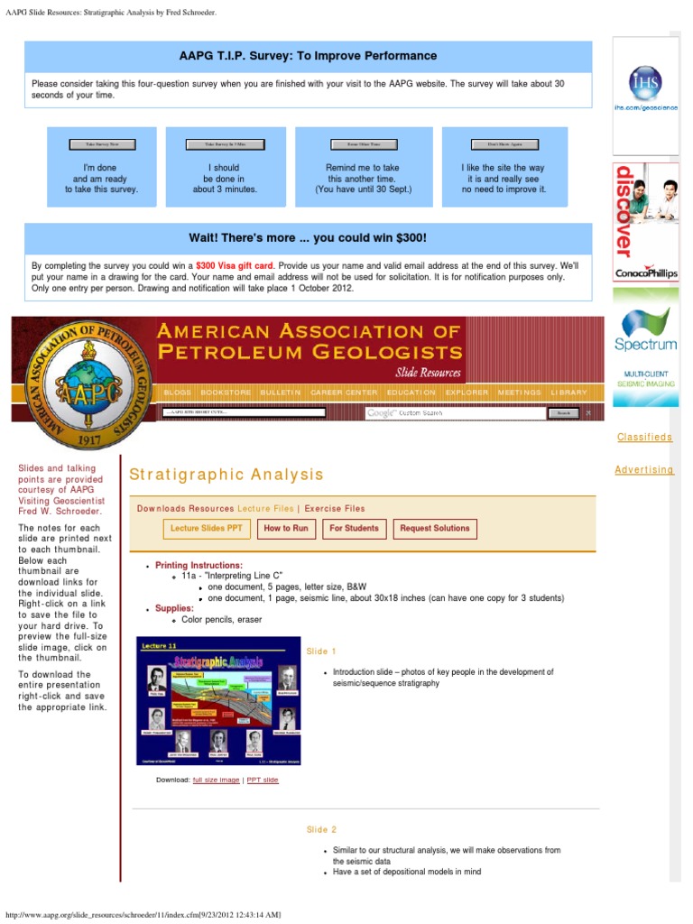 Aapg Slides Lecture 11 Stratigraphic Analysis Interpretation By