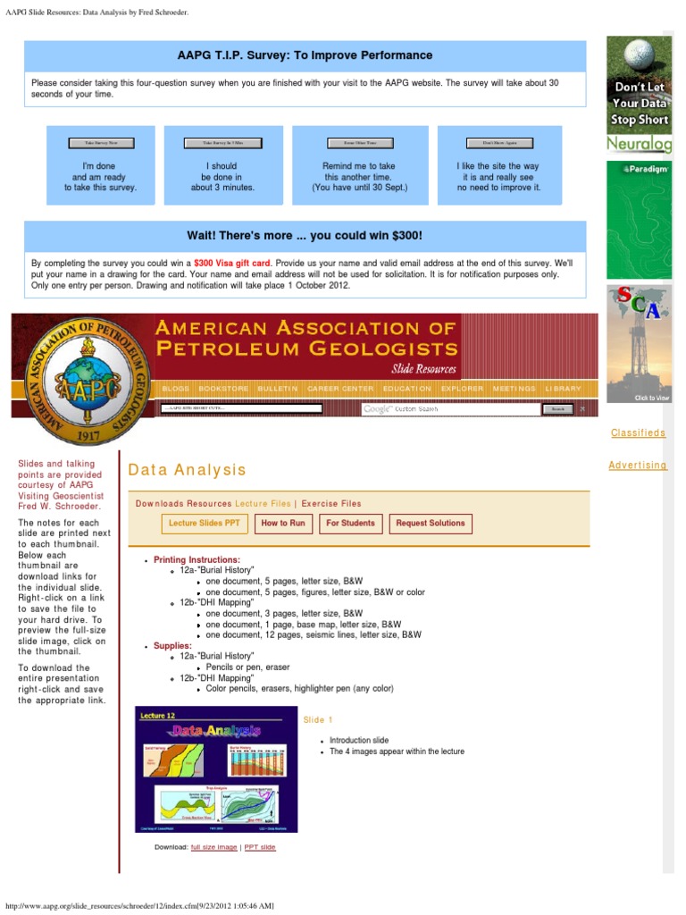 AAPG Slides - Lecture-12 - Data Analysis - Interpretation - by Fred ...
