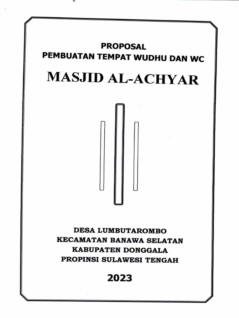 Proposal Masjid Al-Achyar Lumbutarombo Tahun 2023 | PDF | Perjalanan