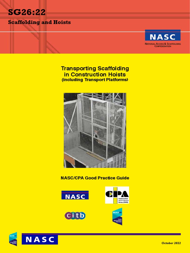 Nasc SG26-22 | PDF | Scaffolding | Occupational Safety And Health