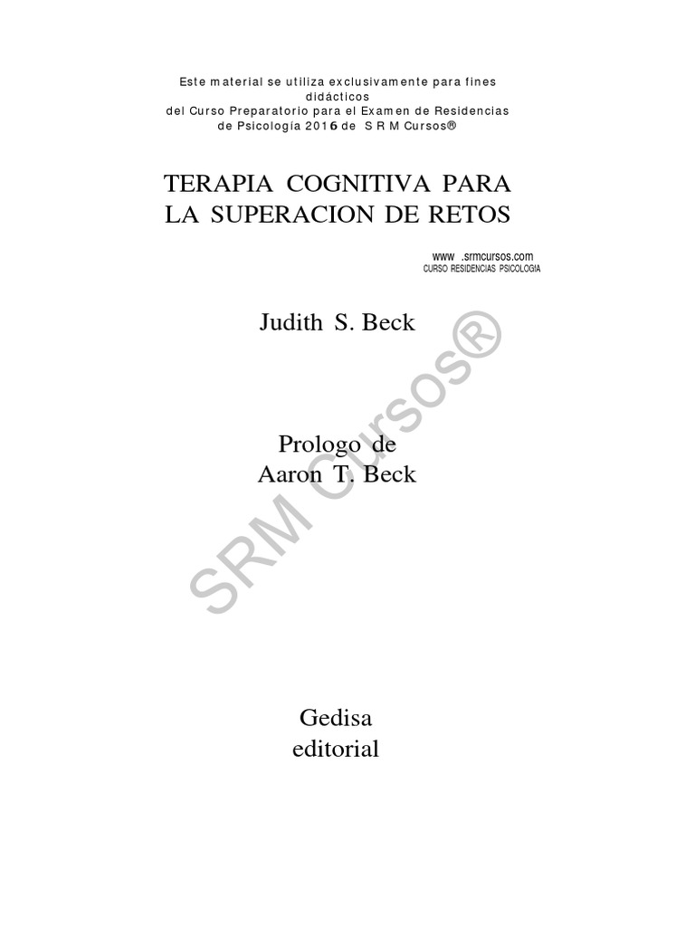 Conceptializar Judith Beck | PDF | Terapia cognitiva | Pensamiento