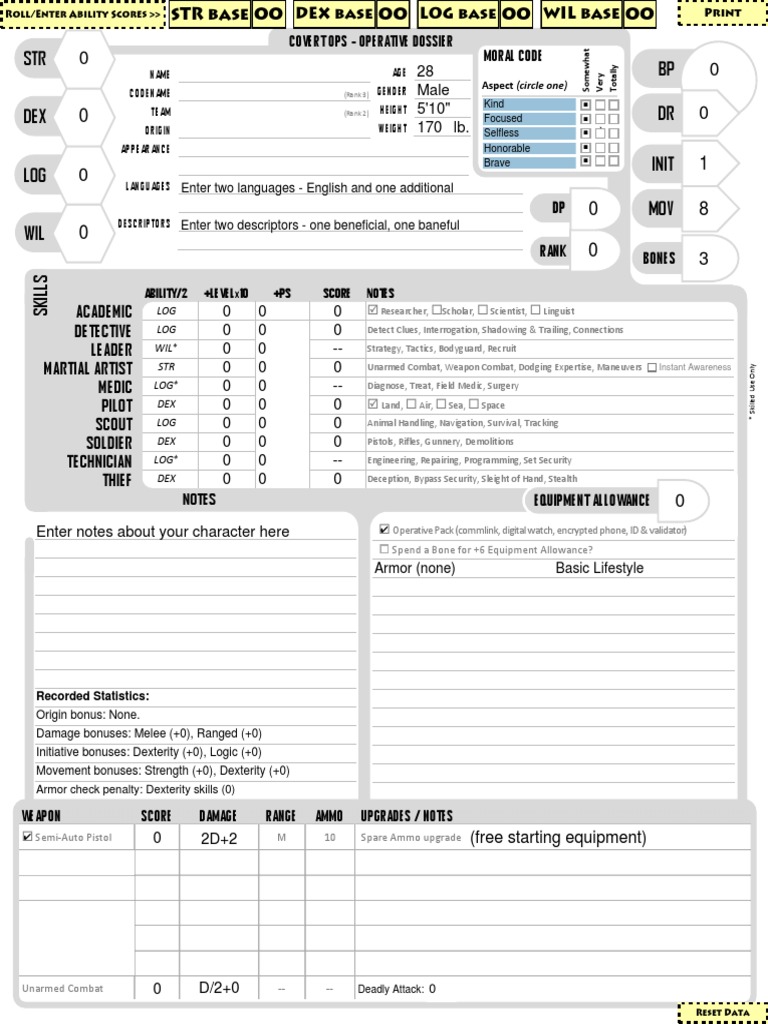 Covert Operative Dossier: Profile of a Skilled Agent | PDF