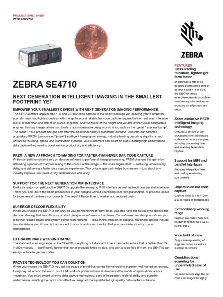 Se4710 Spec Sheet en Us | PDF