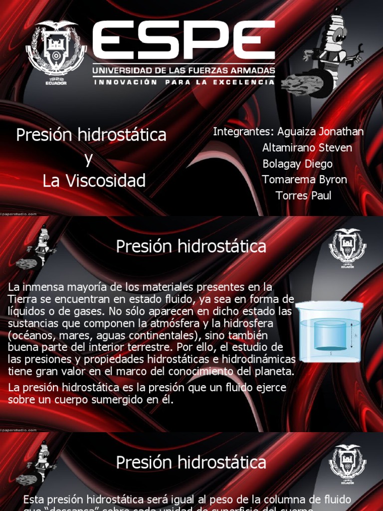 Presion Hidrostatica | PDF