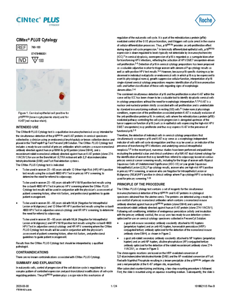 CINtec PLUS Cytology Package Insert US | PDF