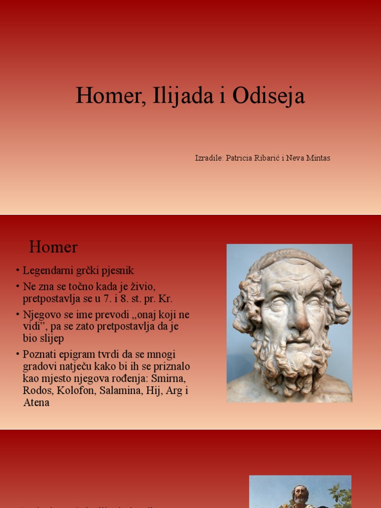 Homer, Ilijada I Odiseja | PDF
