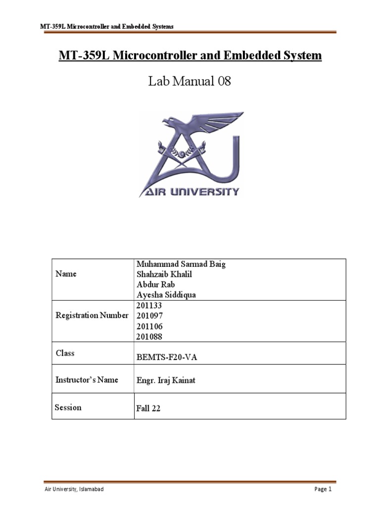 Lab 08 - MES | PDF | Computer Architecture | Computer Hardware