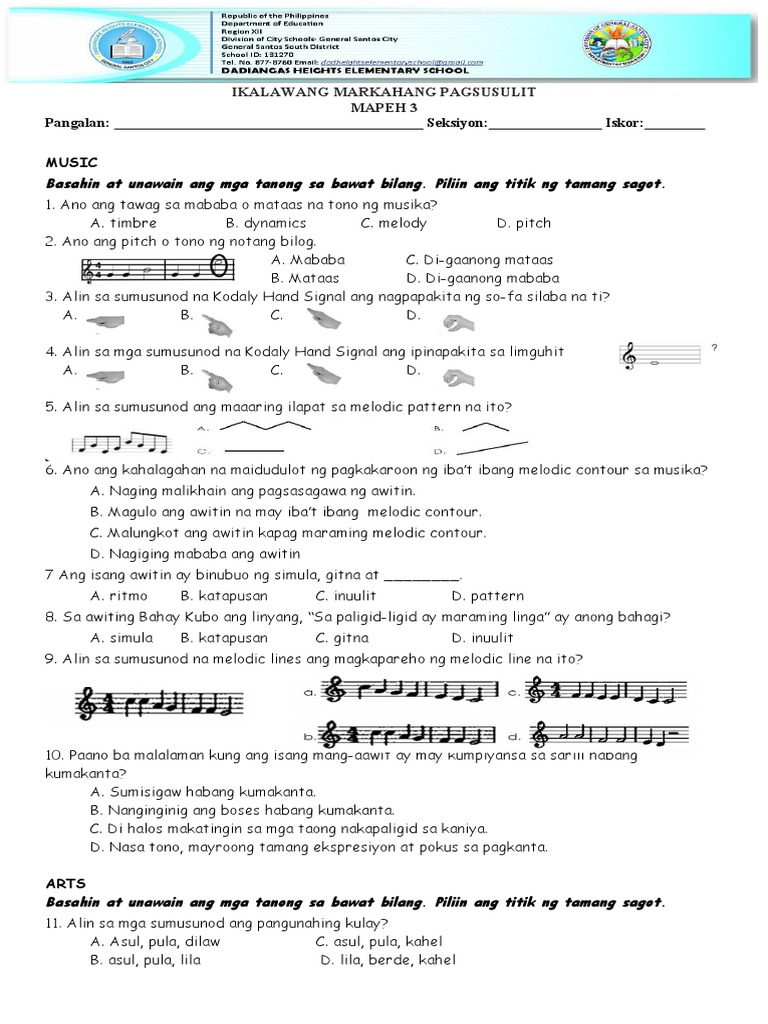 Mapeh 3 | PDF