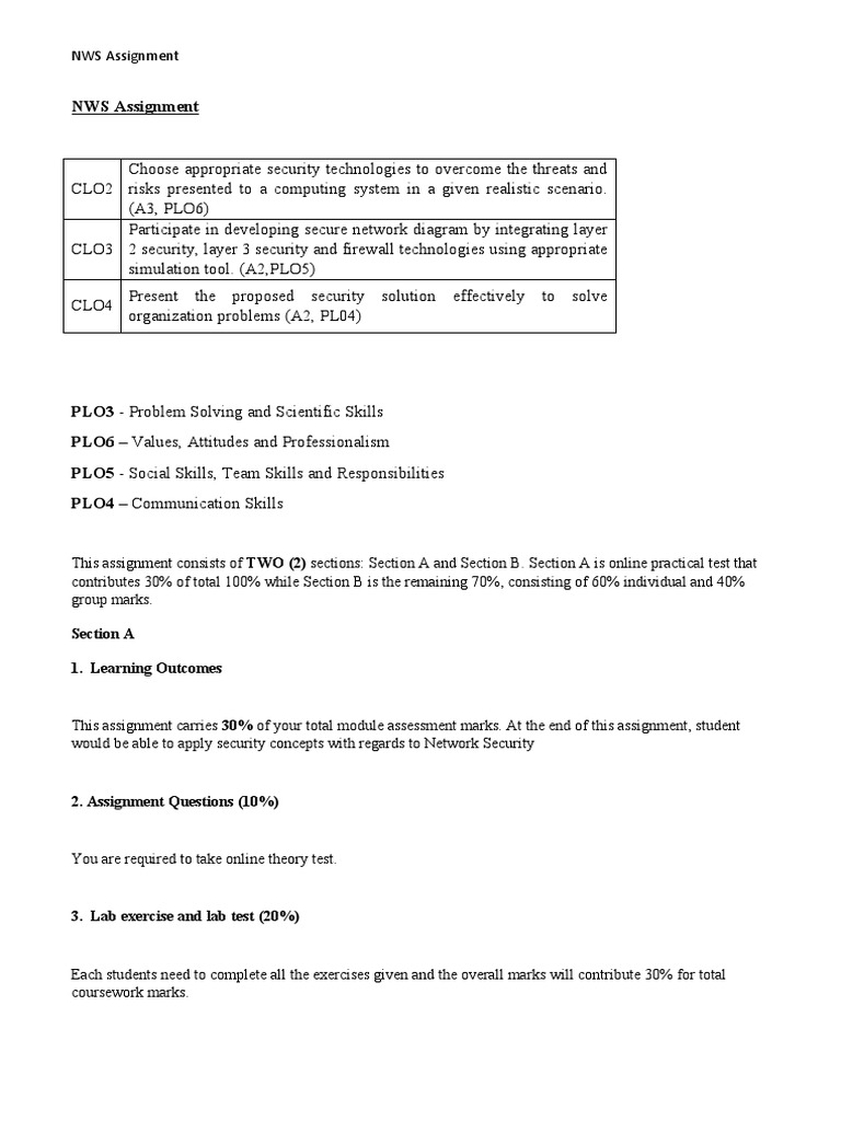 NWS Assignment Coppa - Latest 2022 | PDF | File Transfer Protocol ...