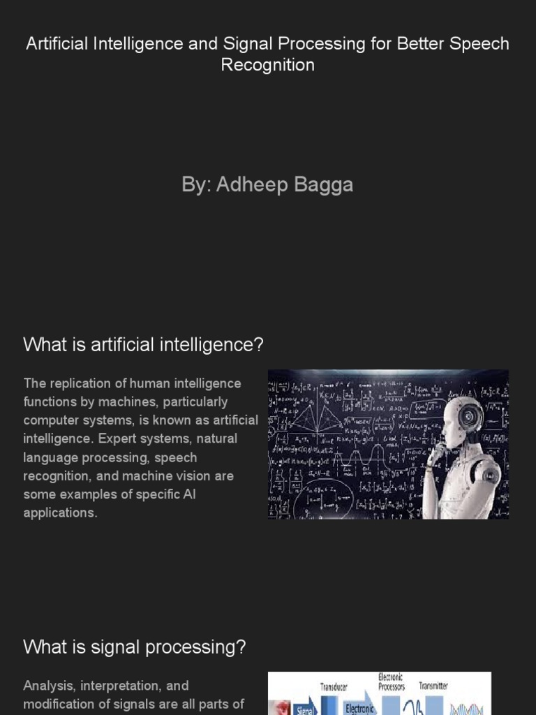 AI and Signal Processing Improve Speech Recognition | PDF