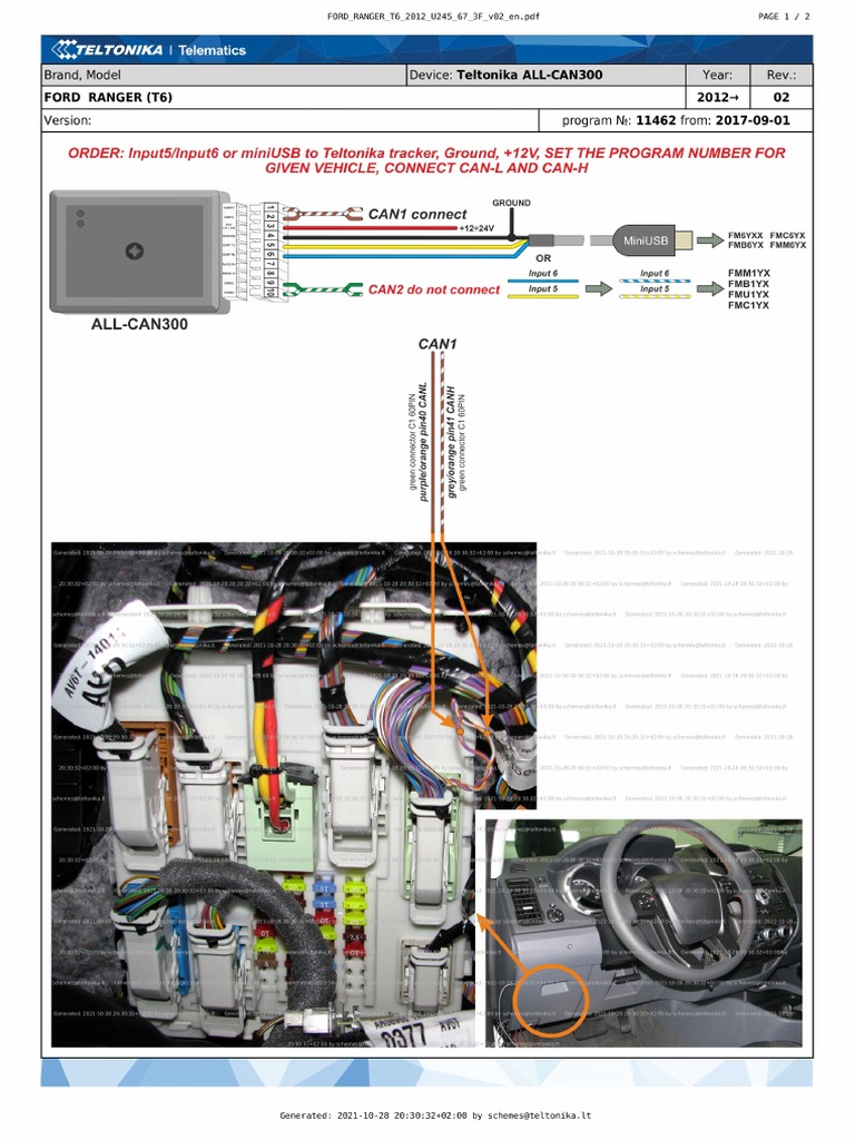 FORD RANGER T6 2012 U245 67 3F v02 en | PDF