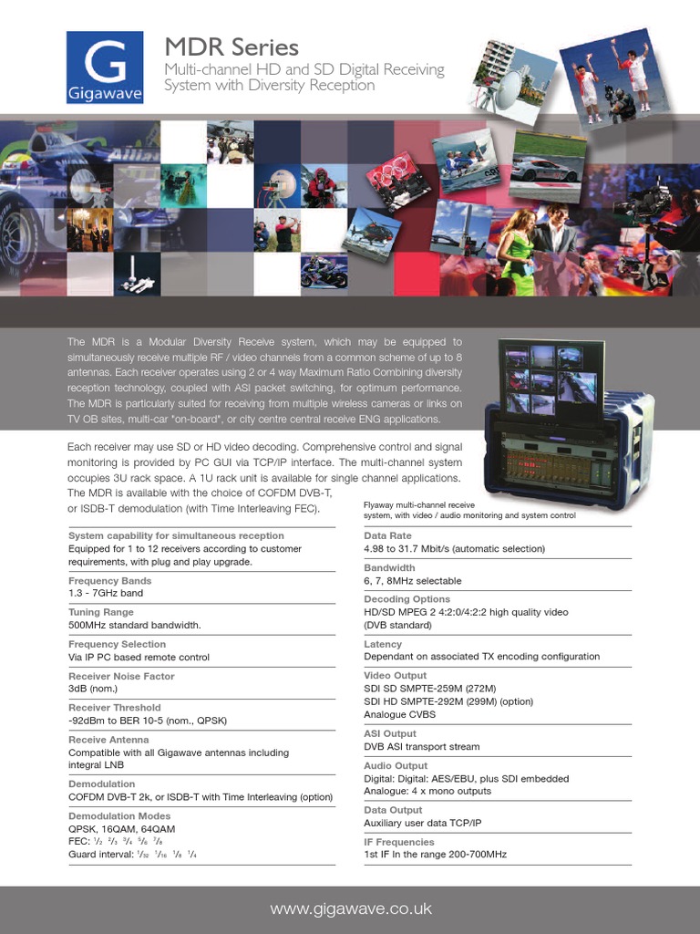 MDR Series | PDF | Orthogonal Frequency Division Multiplexing | Modulation