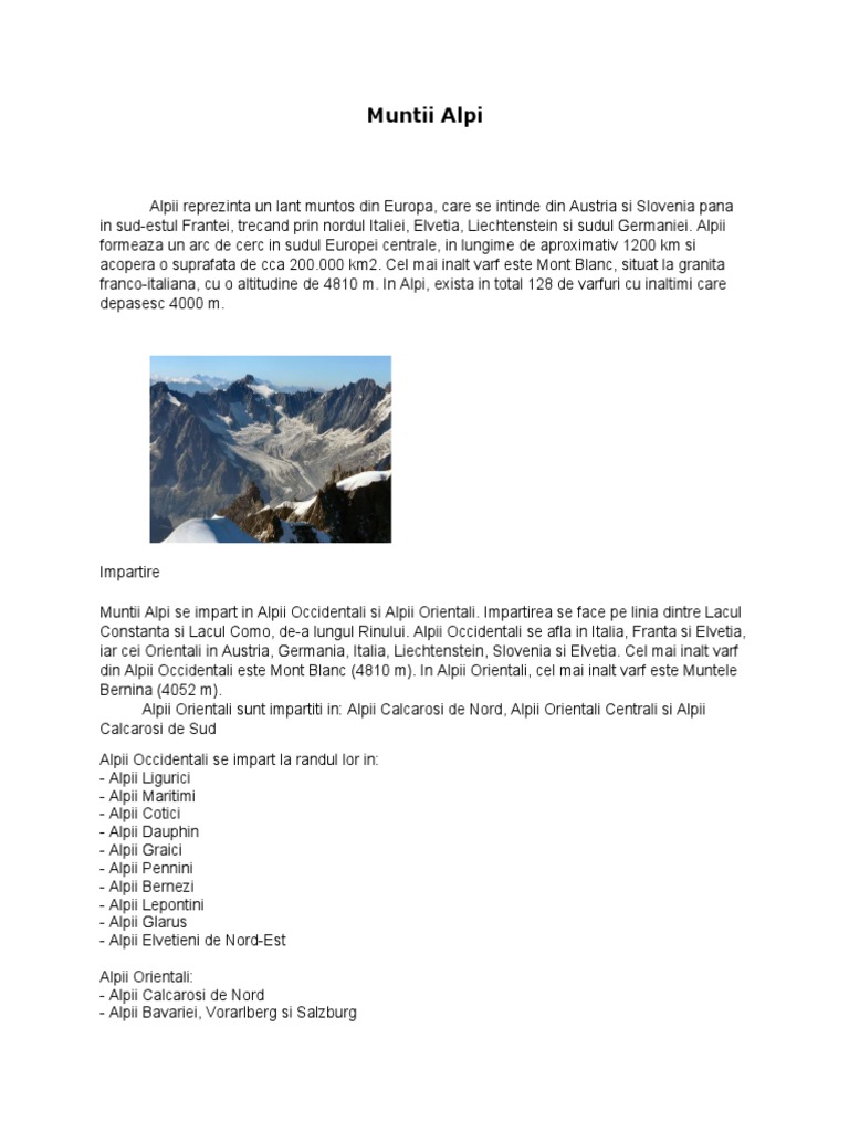 Muntii Alpi | PDF