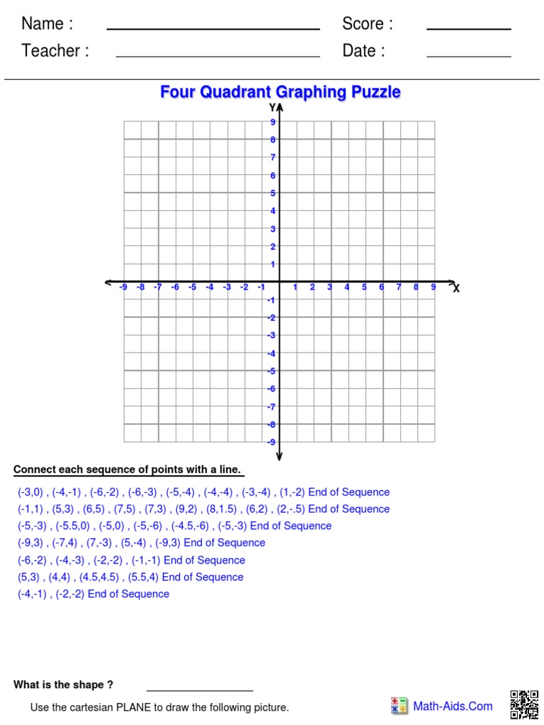 Graphing Multiple Sequences to Reveal an Airplane Shape | PDF ...