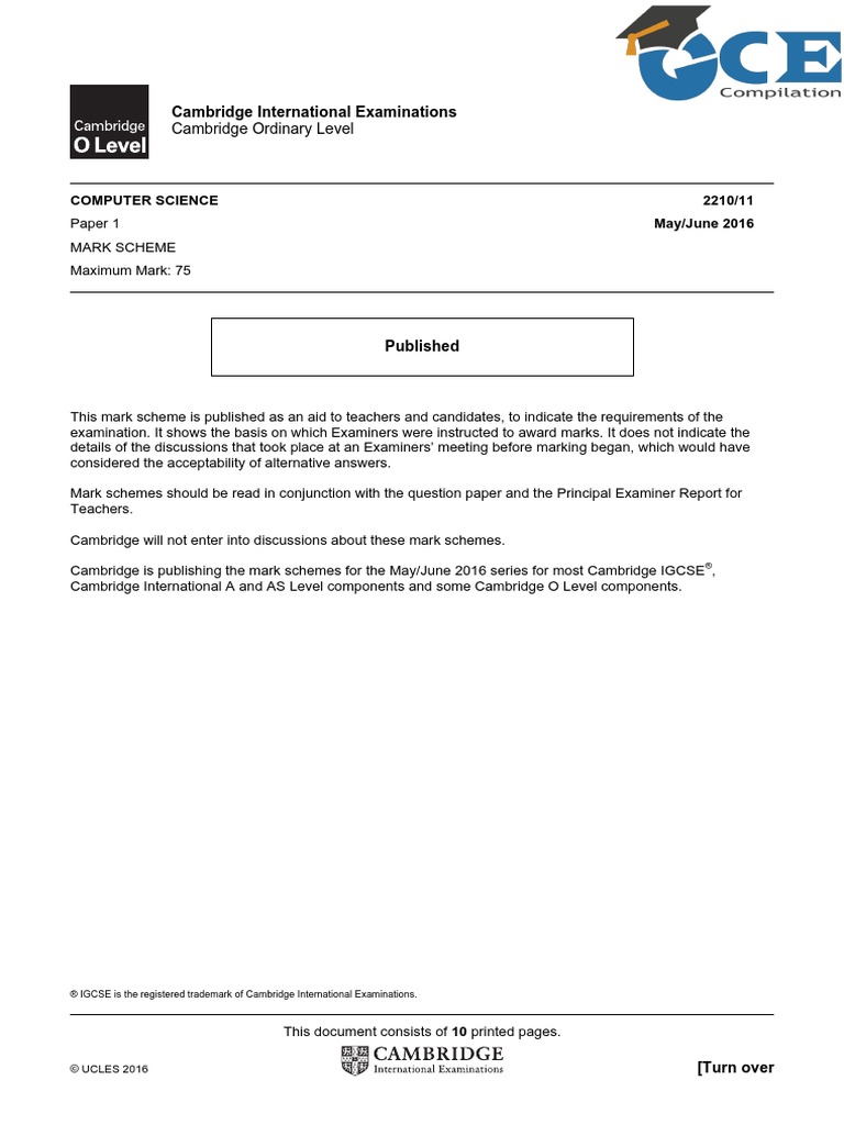 Cambridge International Examinations Cambridge Ordinary Level | PDF