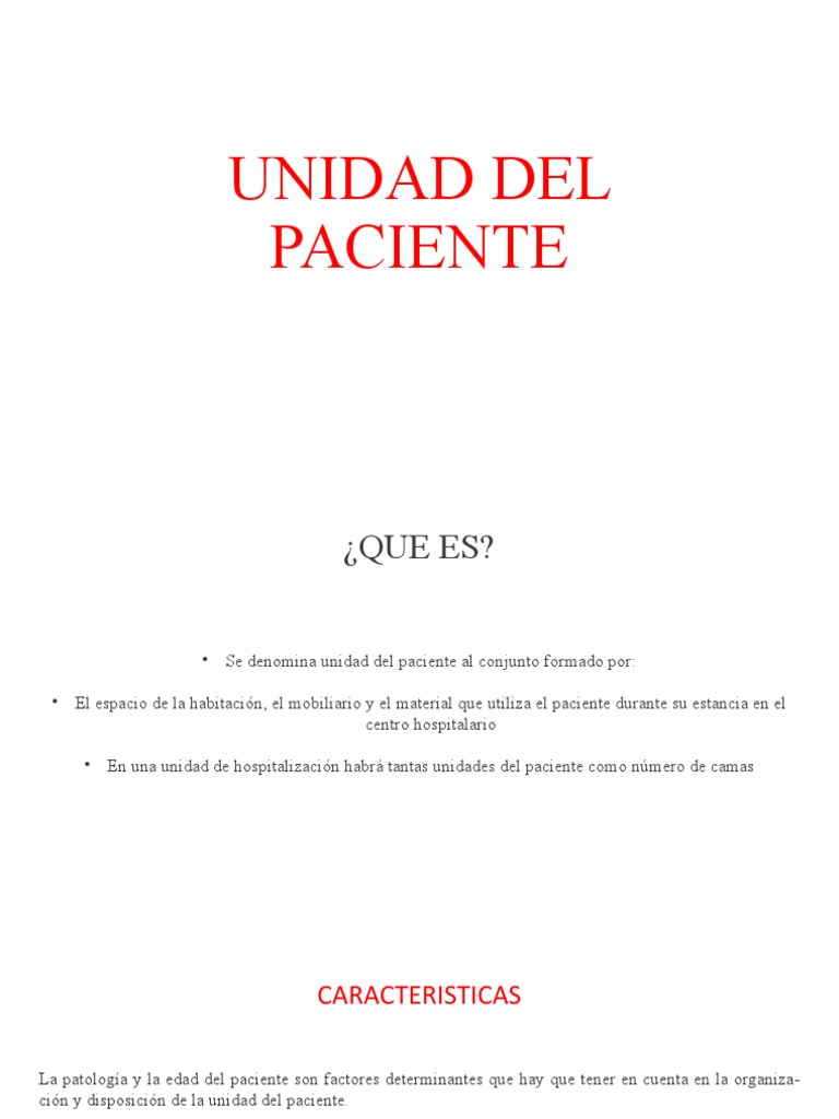 Unidad Del Paciente | PDF