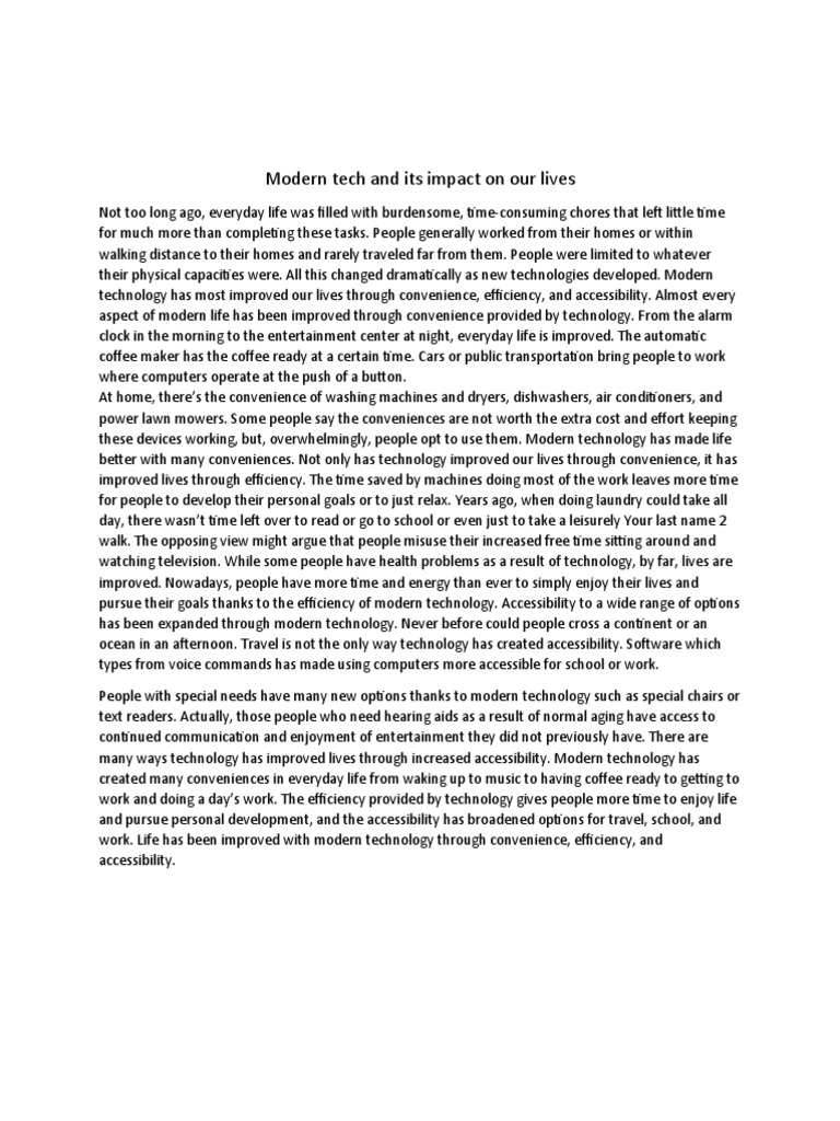 Modern Technology | PDF | Accessibility